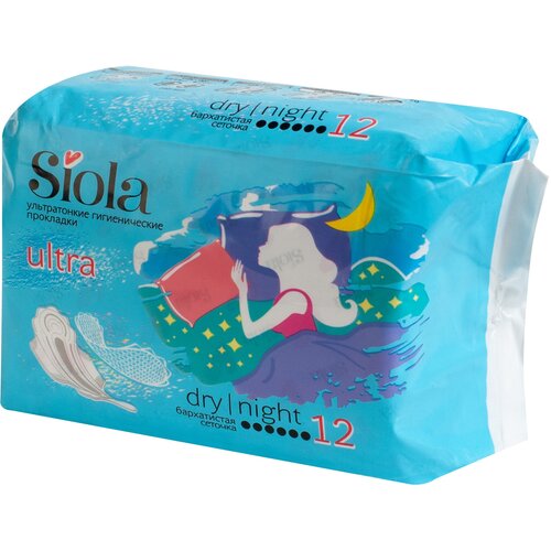 SIOLA Ultra Прокладки гигиенические Dry Night, 12 шт