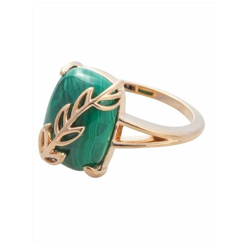 Кольцо помолвочное Lotus Jewelry, малахит, размер 20, зеленый