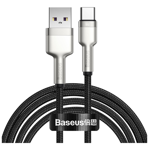 Кабель Baseus Cafule Series Metal USB - Type-C (CAKF), 2 м, 1 шт., черный