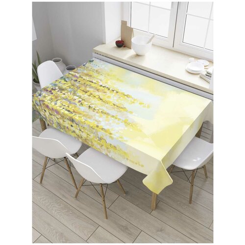 Скатерть прямоугольная JoyArty на кухонный стол "Весна красит" из оксфорда, 120x145 см