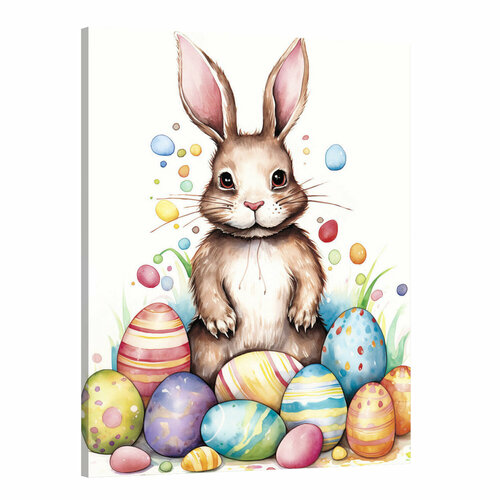 Интерьерная картина 50х70 "Пасхальный кролик"