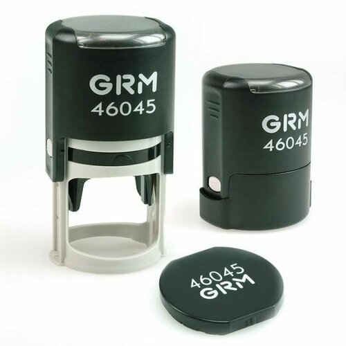 GRM 46045 / R45 plus COMPACT Автоматическая оснастка для печати с крышечкой (диаметр 45 мм.), Чёрный