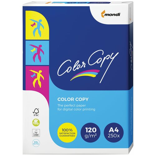 Бумага COLOR COPY, А4, 120 г/ м 2 , 250 л., для полноцветной лазерной печати, А++, Австрия, 161% (CIE)