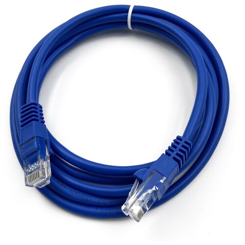 Патч-корд Buro UTP 4 пары cat5E CCA molded 2м синий RJ-45 (m)-RJ-45 (m)