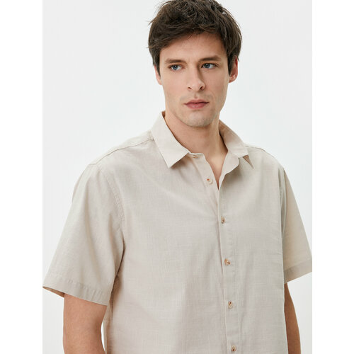 Рубашка KOTON, размер M, бежевый