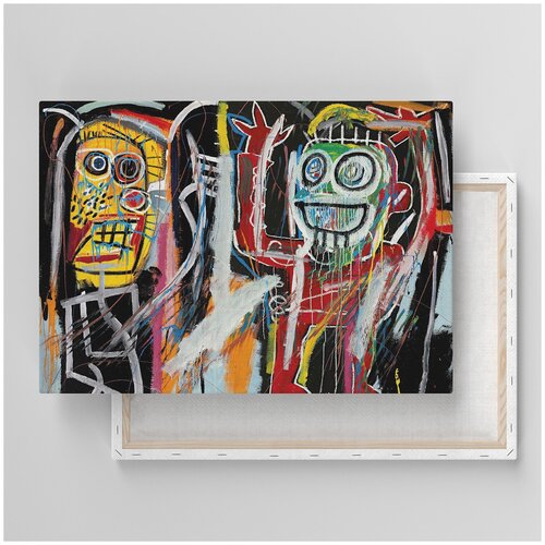 Картина на холсте с подрамником / Basquiat J.M. / Баския Жан-Мишель - Задурманенные головы