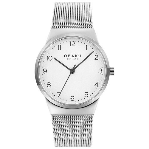 Наручные часы OBAKU Mesh V255LXCIMC, серебряный, белый