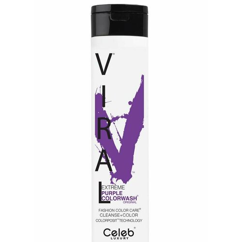 Celeb luxury Шампунь для яркости цвета ярко фиолетовый Viral Shampoo EXTREME PURPLE 22 мл
