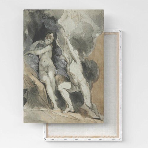 Картина на холсте, репродукция / Иоганн Генрих Фюсли - Ixion and Nephele / Размер 40 x 53 см