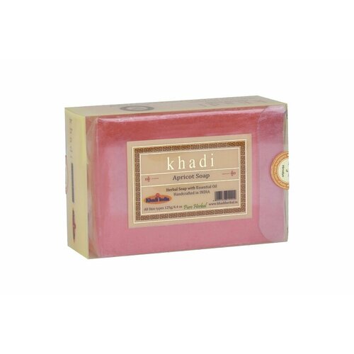 Khadi APRICOT SOAP, Khadi India (абрикос мыло ручной работы с эфирными маслами, Кхади Индия), 125 г.