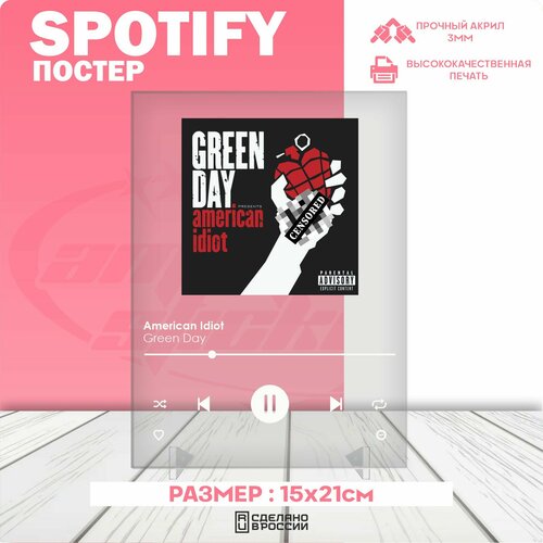 Spotify poster постер трек Green Day American Idiot