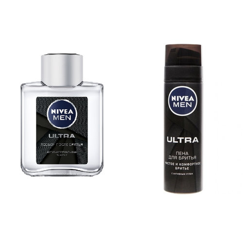 Набор Nivea Men, Ultra: пена для бритья, лосьон после бритья