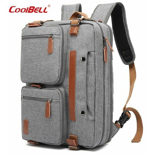 Рюкзак для ноутбука 15.6 дюймов бизнес светло-серый, трансформер