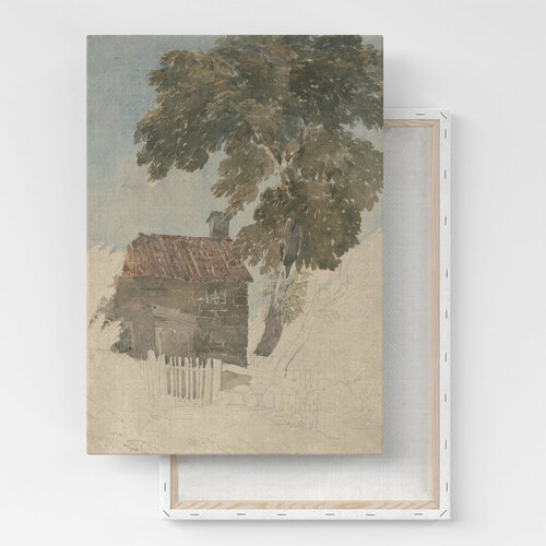 Картина на холсте, репродукция / Дэвид Кокс - Cottage and Trees / Размер 30 x 40 см