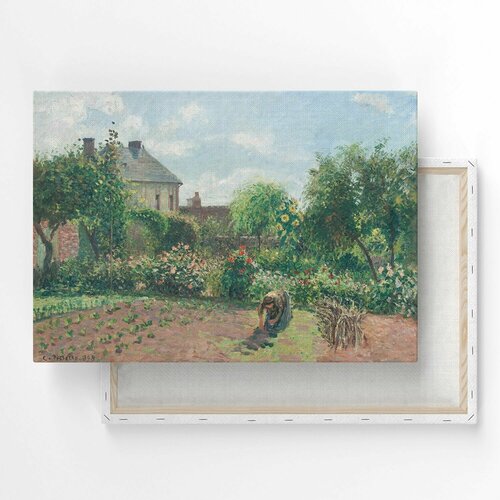 Картина на холсте, репродукция / Камиль Писсарро - The Artists Garden at Eragny / Размер 40 x 53 см