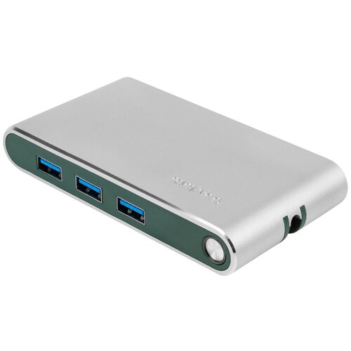 USB-концентратор  Rombica Type-C Hermes, разъемов: 3, 9.6 см, green
