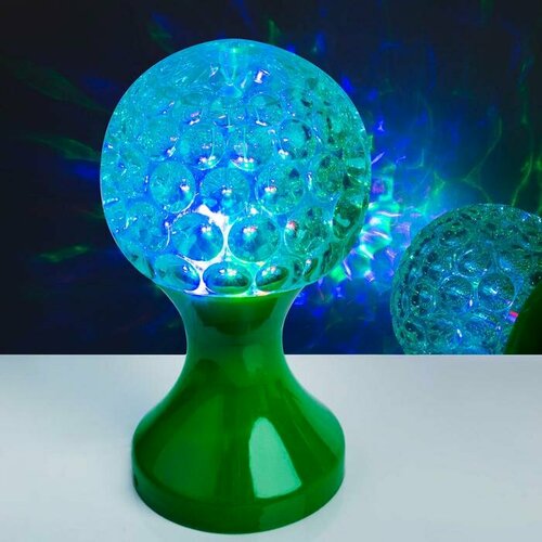 Световой прибор Luazon Lighting хрустальный шар "Кубок", диаметр 10 см, 220 В, зеленый (3622825)