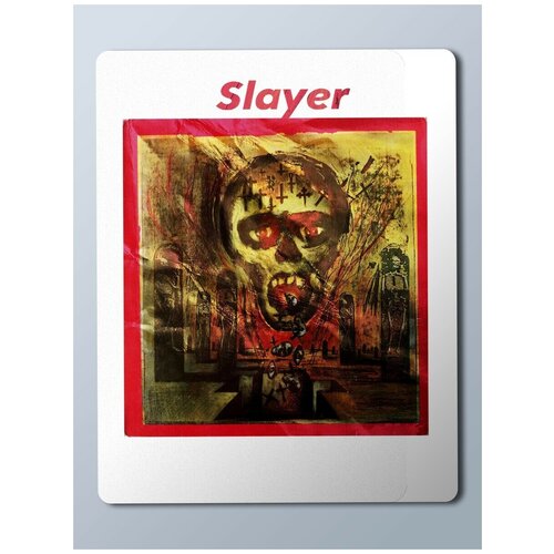 Коврик для мыши с принтом Музыка Slayer slayer, hard rock, слэйер - 22296