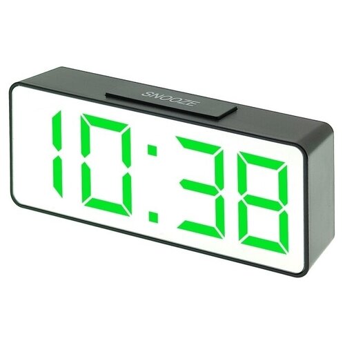 Часы электронные - будильник с LED дисплеем, зеркальные VST886-4зеленый