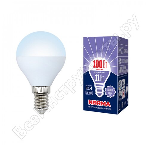 Лампа светодиодная E14 11W 6500K матовая LED-G45-11W/DW/E14/FR/NR UL-00003830