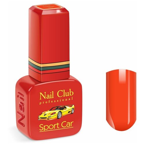 Nail Club professional Эмалевый красный гель-лак для ногтей, цвет ярко-оранжевый 2007 Ferrari Challenge, 13 мл.