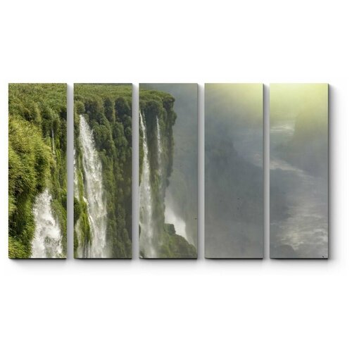 Модульная картина Мохнатый водопад 100x60