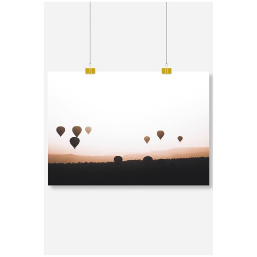 Постер на стену для интерьера Postermarkt Воздушные шары, размер 60х90 см, постеры картины для интерьера в тубусе