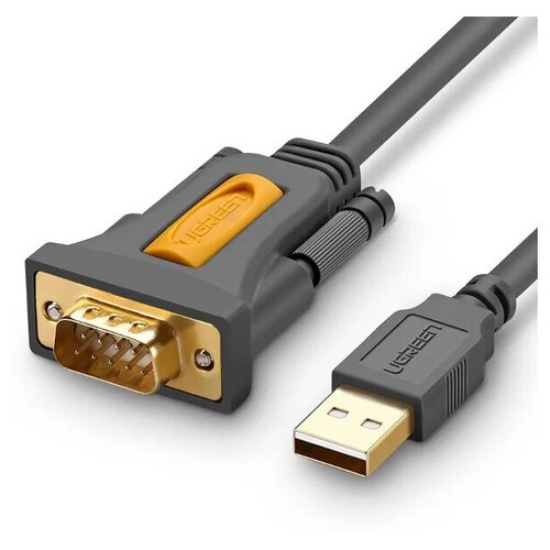 Аксессуар Ugreen CR104 USB to DB9 RS-232 Adapter Cable 1m Space Grey 20210