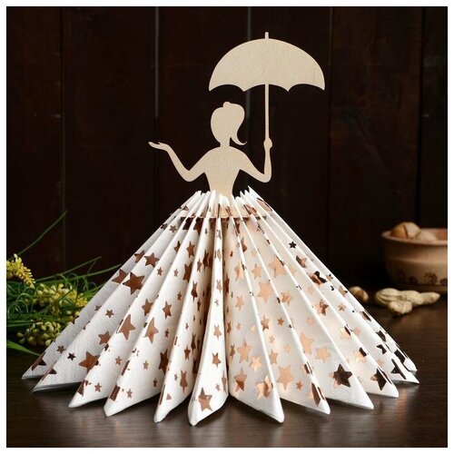 Салфетница «Девушка под зонтиком», 23,5×12,5×0,3 см
