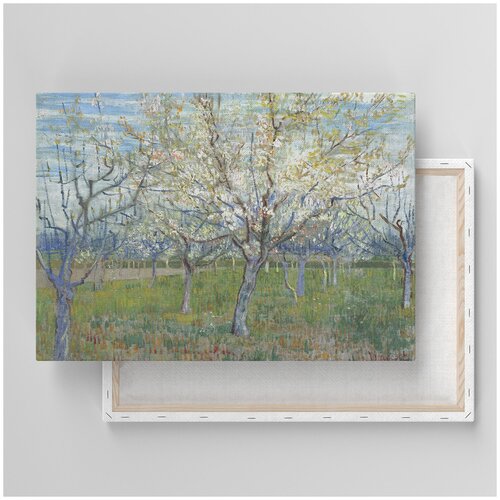 Картина на холсте с подрамником / Van Gogh - Orchard with Blossoming, 1888 / Ван Гог