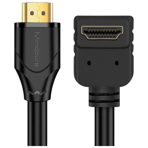 Кабель HDMI (M) Male L образный ( угловой ) DOWN - HDMI (M) Male 2.0v 4k/60Hz Mindpure HD008 1.5м