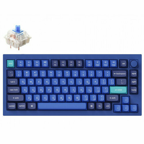 Клавиатура Keychron Q1 QMK Fully Assembled Knob Navy Blue-A Gateron G Pro Blue