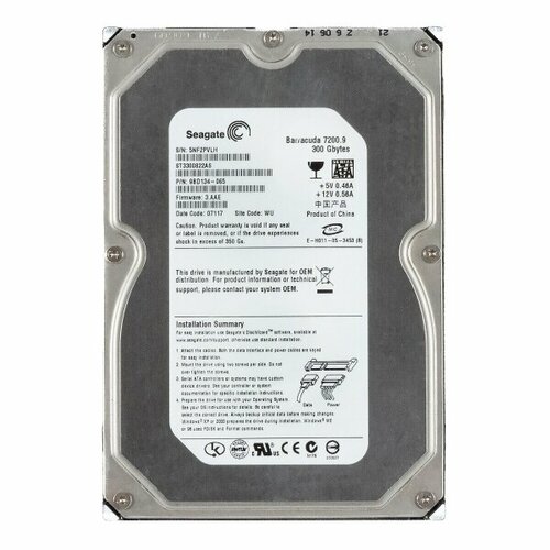 Жесткий диск Seagate ST3300822AS 300Gb 7200 SATAII 3.5" HDD