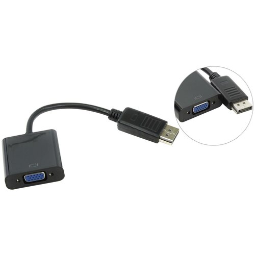 Кабель-переходник TELECOM DisplayPort-M to VGA-F, 0,2 метра