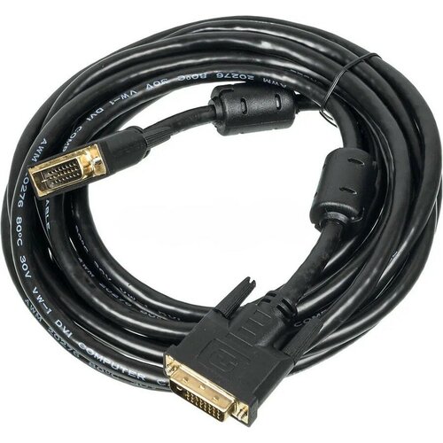 Кабель Ningbo DVI-D Dual Link m DVI-D Dual Link m 5м феррит. кольца черный