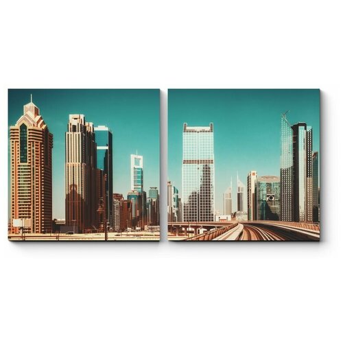 Модульная картина Дубайское метро 150x75