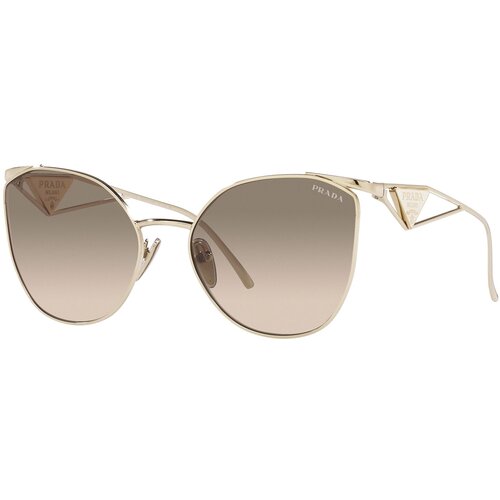 Солнцезащитные очки Prada, коричневый, золотой