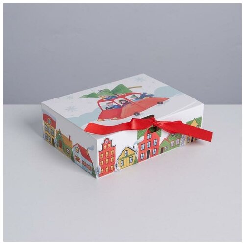 Дарите Счастье Складная коробка подарочная "Новогодние истории", 16.5x12х5x5 см