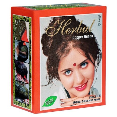 Хна для волос Медная марки Хербул (Copper henna Herbul), 60 грамм