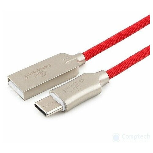 Cablexpert Кабель USB 2.0 CC-P-USBC02R-1M AM Type-C серия Platinum длина 1м красный блистер