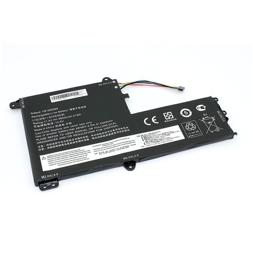 Аккумулятор (АКБ, аккумуляторная батарея) L15L3PB0 для ноутбука Lenovo IdeaPad 330S-15IKB, 11.4В, 3600мАч