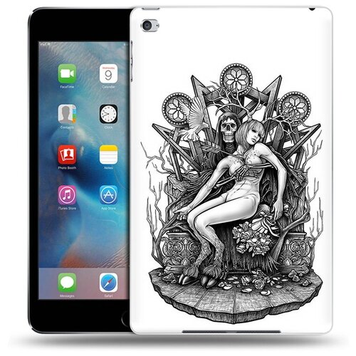 Чехол задняя-панель-накладка-бампер MyPads девушка на троне для iPad mini 4 7.9 (2015)-A1538/A1550 противоударный