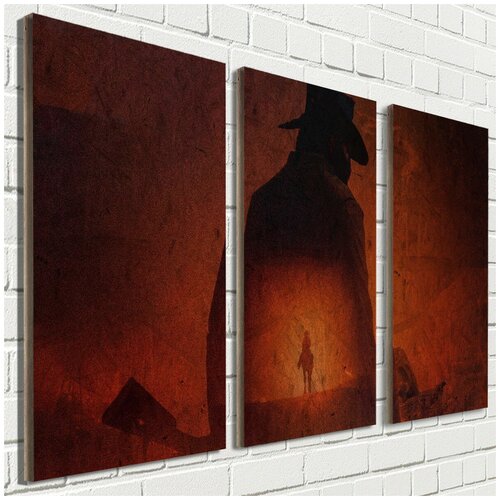 Модульная картина на рельефной доске ОСП Игры RDR (Red Dead Redemption, Рпг, Вестерн, Rockstar, Джон Марстон) - 3061