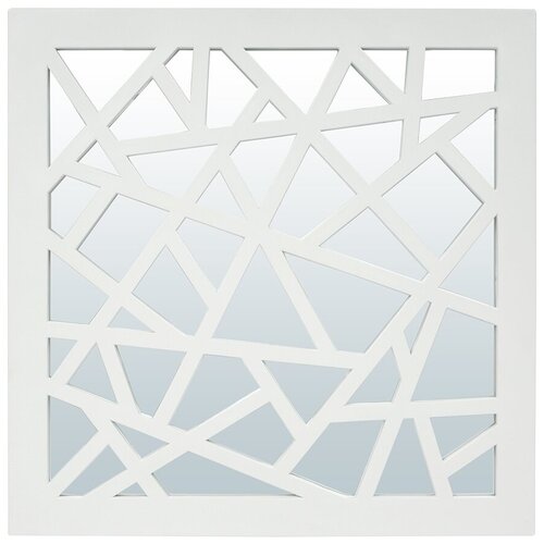 QWERTY Зеркало декоративное "Турин", белый, 40*40 см