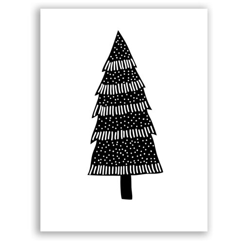Постер на бумаге / Minimal: christmas tree / Елка