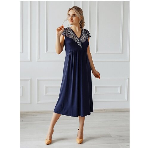 Сорочка  Текстильный Край, размер 56, синий