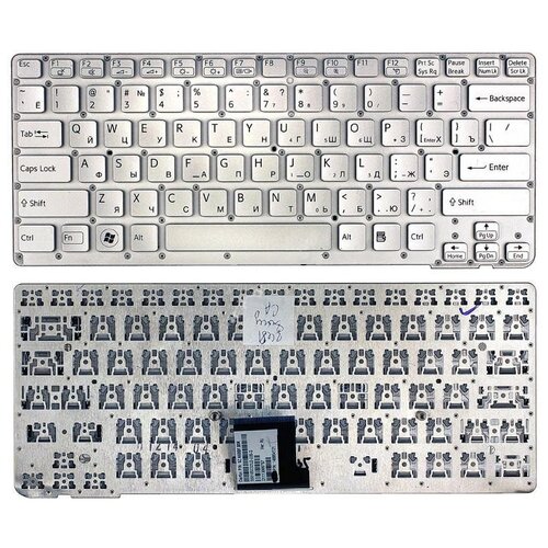 Клавиатура для ноутбука Sony Vaio VPC-CA17FX серебристая