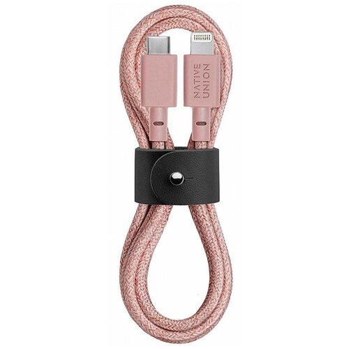 Кабель Native Union Кабель Native Union Belt Lightning на USB-C, 1.2 м, розовый