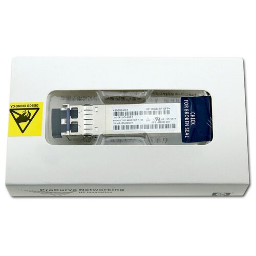 455886-B21 Трансивер HP 10GbE LR SFP+ Long Range Optical Transceiver (455886-B21)