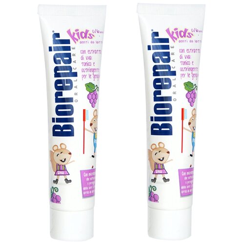 Детская зубная паста Biorepair Kids со вкусом винограда (2 штуки)